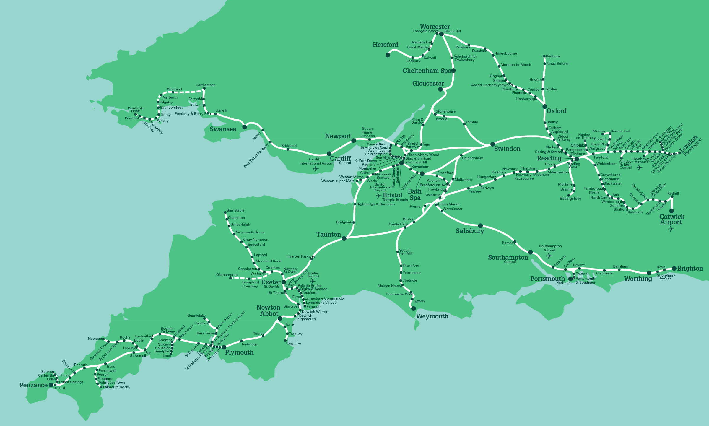 Great Western Train Rail Maps